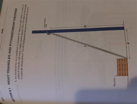 Solved Date54chon8 1right Triangles And Pythageorean