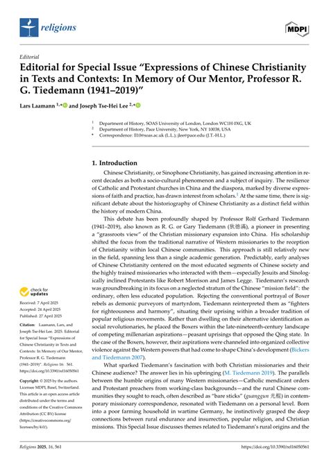Pdf 2025 Laamann N Lee Editorial Religions 16 00561