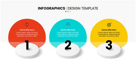 인포그래픽 템플릿입니다 숫자가 있는 3개의 아이소메트릭 원형 받침대 개념에 대한 스톡 벡터 아트 및 기타 이미지 개념 그래프 다이어그램 Istock
