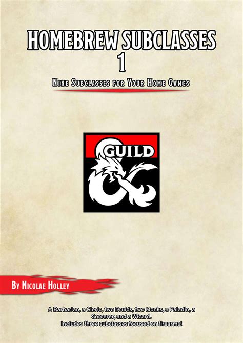 Homebrew Subclasses 1 Dungeon Masters Guild Drivethrurpg