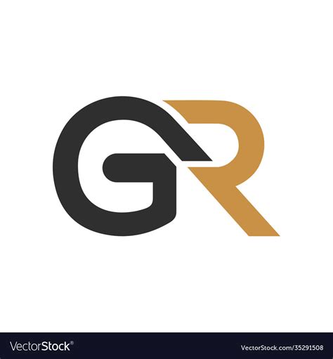 Initial Letter Gr Logo Or Rg Design Royalty Free Vector