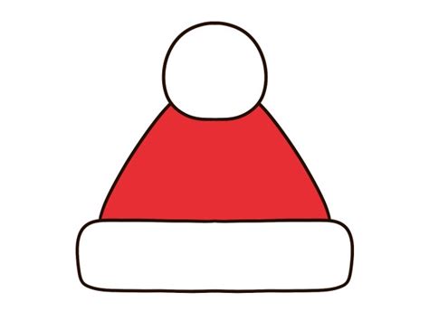 シンプルでかわいいサンタクロースの帽子 無料イラスト素材素材ラボ