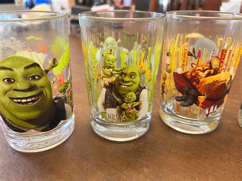 Mcdonalds Shrek Glasses Set Of 6 Shrek The Thirdshrek Forever After 20072010 4633561904
