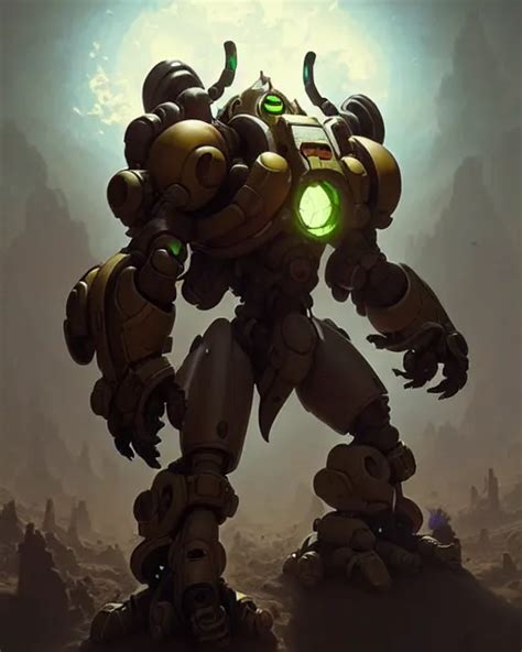 Orisa From Overwatch Character Portrait Concept Art Stable