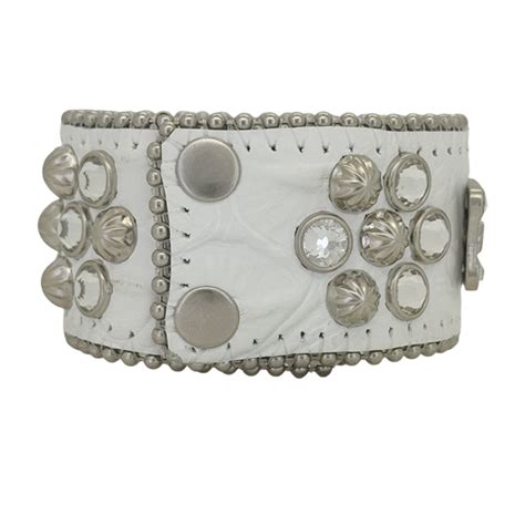 Cuff Square B Whitesilver Clear Bb Simon®