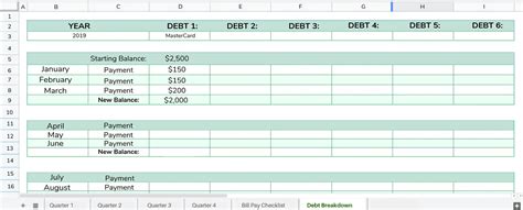 Payment Breakdown Template