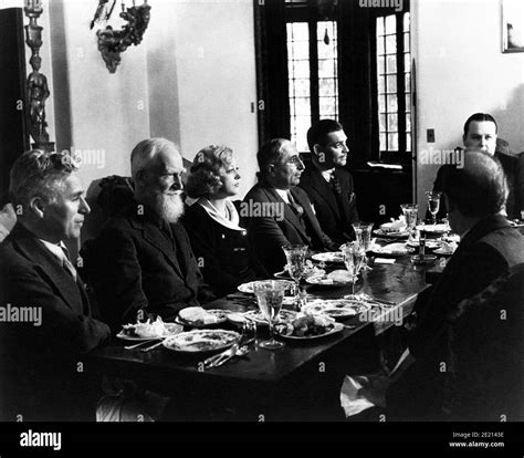 Charlie Chaplin George Bernard Shaw Marion Davies Louis B Mayer And Clark Gable On Shaws Visit