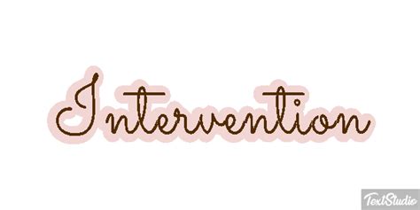 Intervention Word Animated  Logo Designs