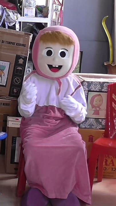 Shorts Masha Cosplay Sitting And Dancing Unboxing And Wearing Costume Youtube