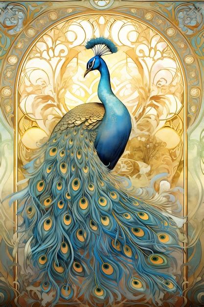 Premium Ai Image A Peacock With Blue Feathers On Its Back Is Shown