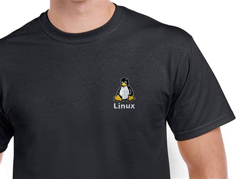 Linux T Shirt Black Hellotux