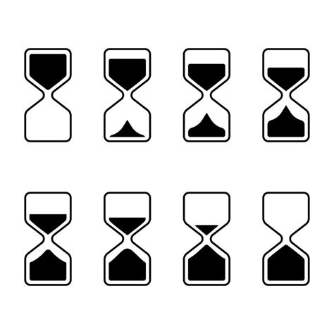 Hourglass Icon Set Sandglass Symbol For Animation Frames Vector