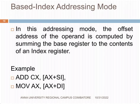 1 Addressing Modes Of 8086 Ppt