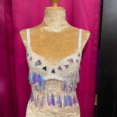 White Teardrop Sequin Skirt