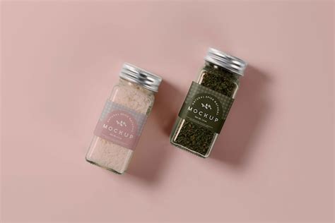 Premium Psd Spice Label Mockup Design