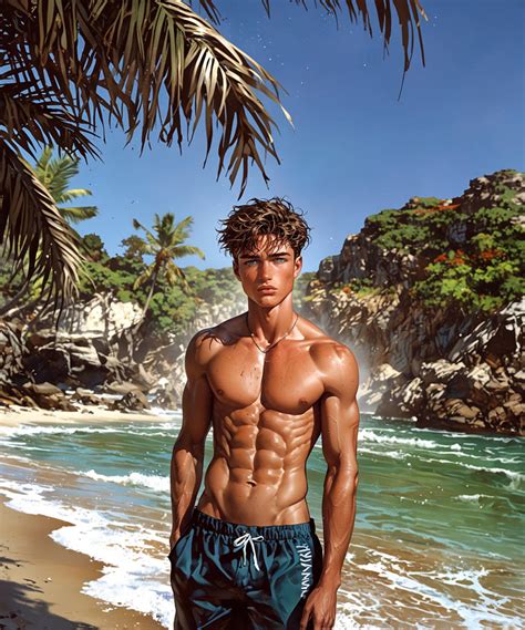 Hot Twunk At Beach 01 By Spark Mark On Deviantart