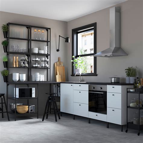 Enhet Corner Kitchen Anthracite White Ikea