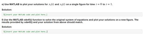 Solved Problem 2 Consider The System Of Differential Chegg