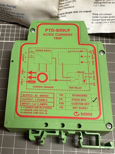 Transtech Powered Current Sensing Trip Amplifier Ptd Brkff Mining