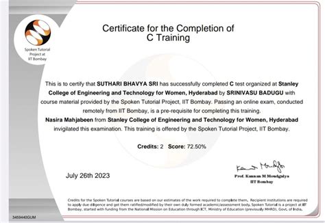 Bhavya Suthari On Linkedin Clanguage Iitbombay Spokentutorial