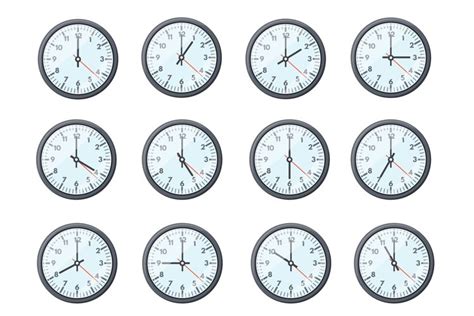 clock different time various hours measurements on clocks