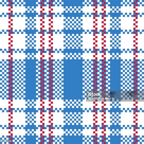 Vektor Retro Merah Putih Biru Ikonik Old Hong Kong Checker Seamless