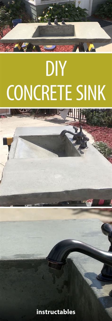 Diy Concrete Sink Diy Concrete Countertops Diy Concrete Sink