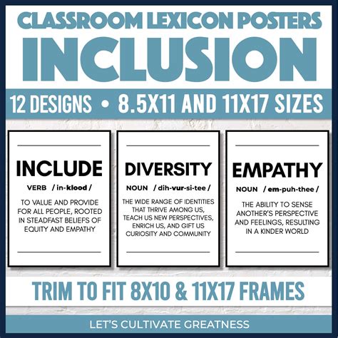 Diversity And Inclusion Concept Posters Lets Cultivate Greatness
