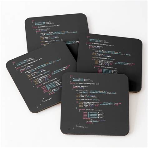 is this the real life coding programming color coasters set of 4 by