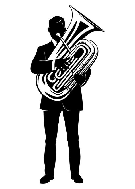 Tuba Player Clipart Tuba Players Playing Their Instruments 2 The