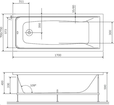 Ванна акриловая AM.PM GEM, 170х75 см (W90A-170-075W-A): Цена ...