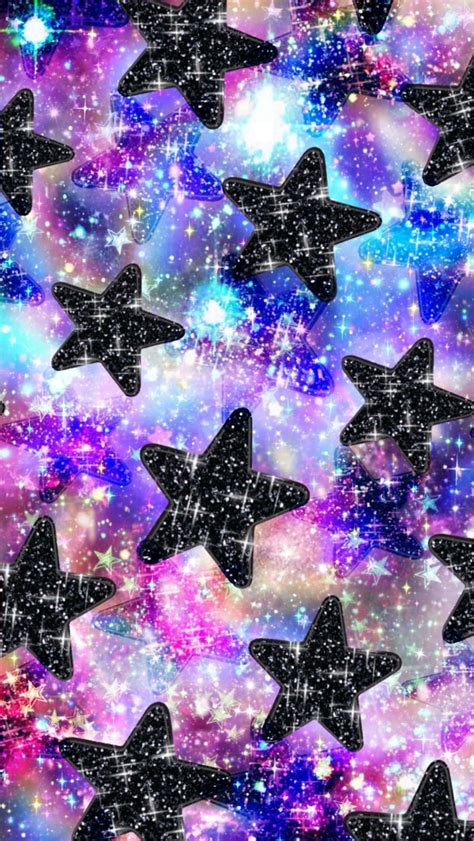 Download Galactic Glitter Stars Pattern Wallpaper