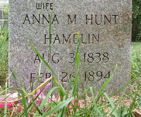 Anna Mary Hunt Hamblin 1838 1894 Mémorial Find A Grave