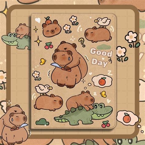 Capa Capinha Silicone Flip Capivara Para Tablet Samsung Galaxy Tab S6