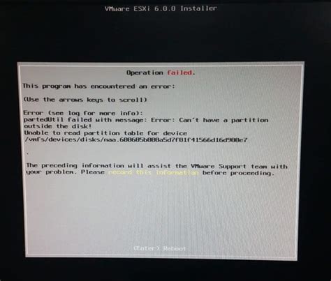 Esxi 60 Install Cant Have A Partition Outside The Disk Virtualization Howto