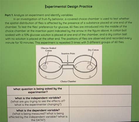 Solved Experimental Design Practice Part 1 Analyze An