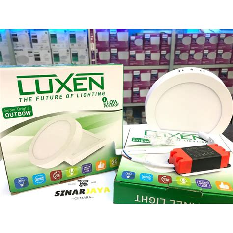 Jual Led Downlight 12 Watt Luxen Lampu Plafon Ob Outbow 12w Shopee