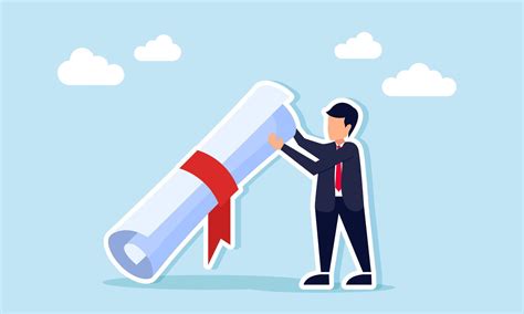 Businessman Holding Up A Large Valuable Secret Document Illustration