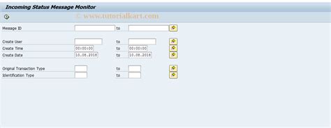 BNK INCMNG MSG MONI SAP Tcode Incoming Status Message Monitor