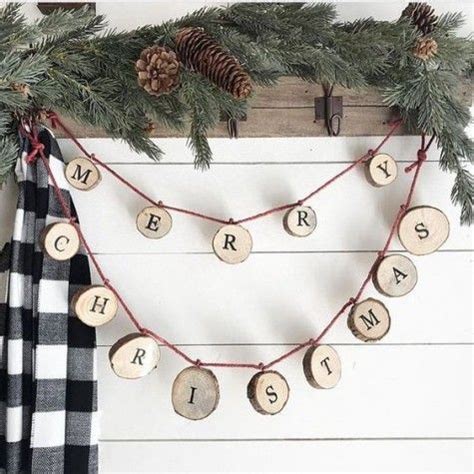 A Wood Slice Letter Garland Is A Great Rustic Decoration For Indoors