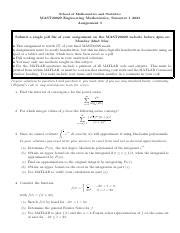 Assign3 Sem1 2023 Pdf School Of Mathematics And Statistics MAST20029