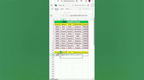 Dget Formula In Excel Excel Formula Dget Function Excel World Youtube