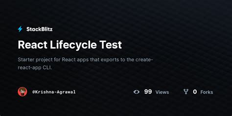 React Lifecycle Test Stackblitz