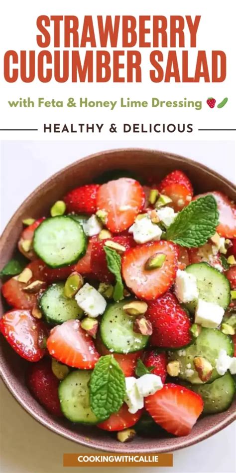 Strawberry Cucumber Salad With Honey Lime Dressing