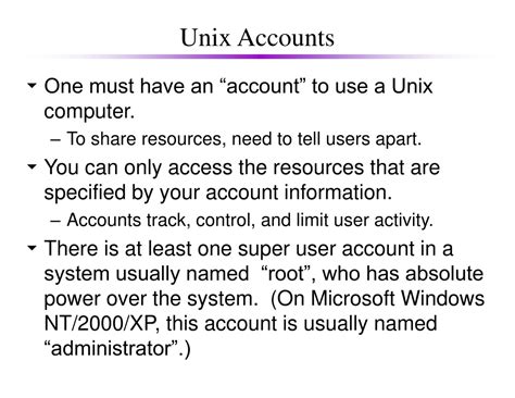 Ppt Unix Basics Managing Accounts And Commands Powerpoint Presentation Id9591389