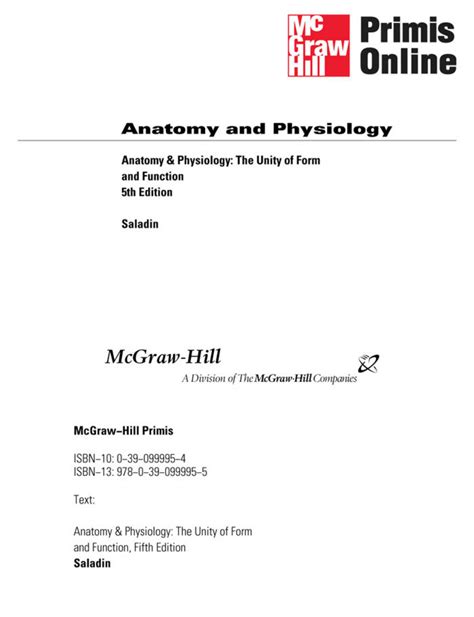 SOLUTION Anatomy And Physiology The Unity Of Form And Function 5th Ed