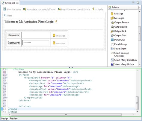 「java Ee开发指南」如何使用myeclipse的可视化jsf编辑器设计jsp？（二）eclipse Jsp的页面设计 Csdn博客