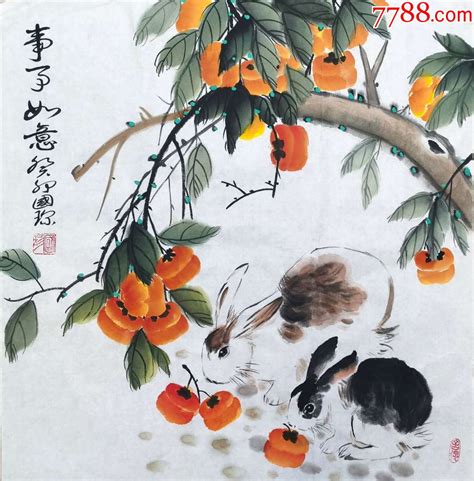 【来自作者本人】国家一级美术师中国书画院美术研究院副院长章国珍手绘！事事如意花鸟国画原作儒风雅韵【7788收藏收藏热线】