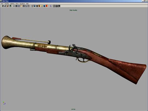 Old Fusil Flintlock Musket 3d Max