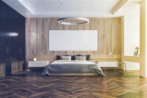 Wooden Bedroom Interior Poster Toned Stock Illustrations 301 Wooden